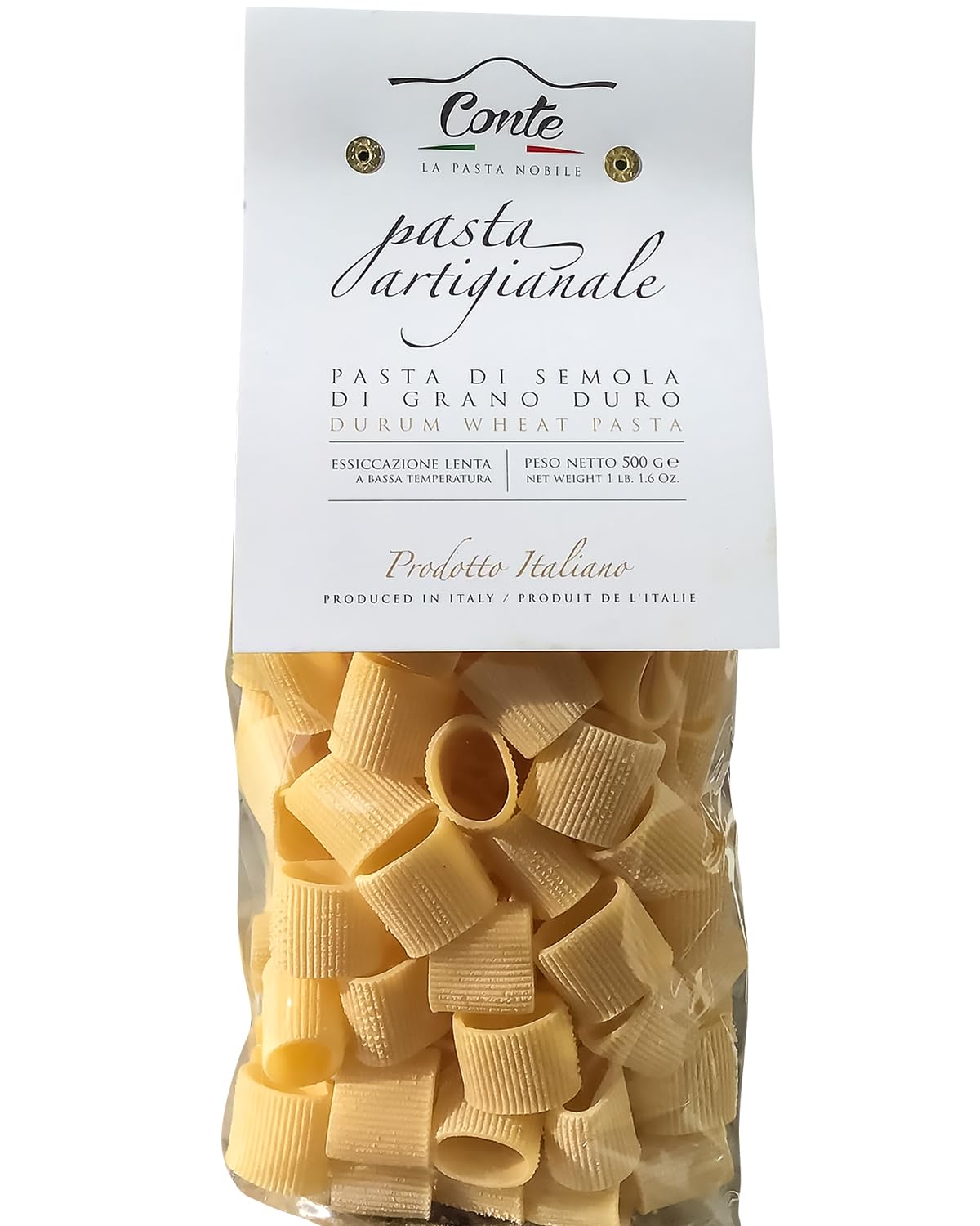 Amazon.com : Conte Mezze Maniche Pasta - Imported from Italy, 500g (1 ...