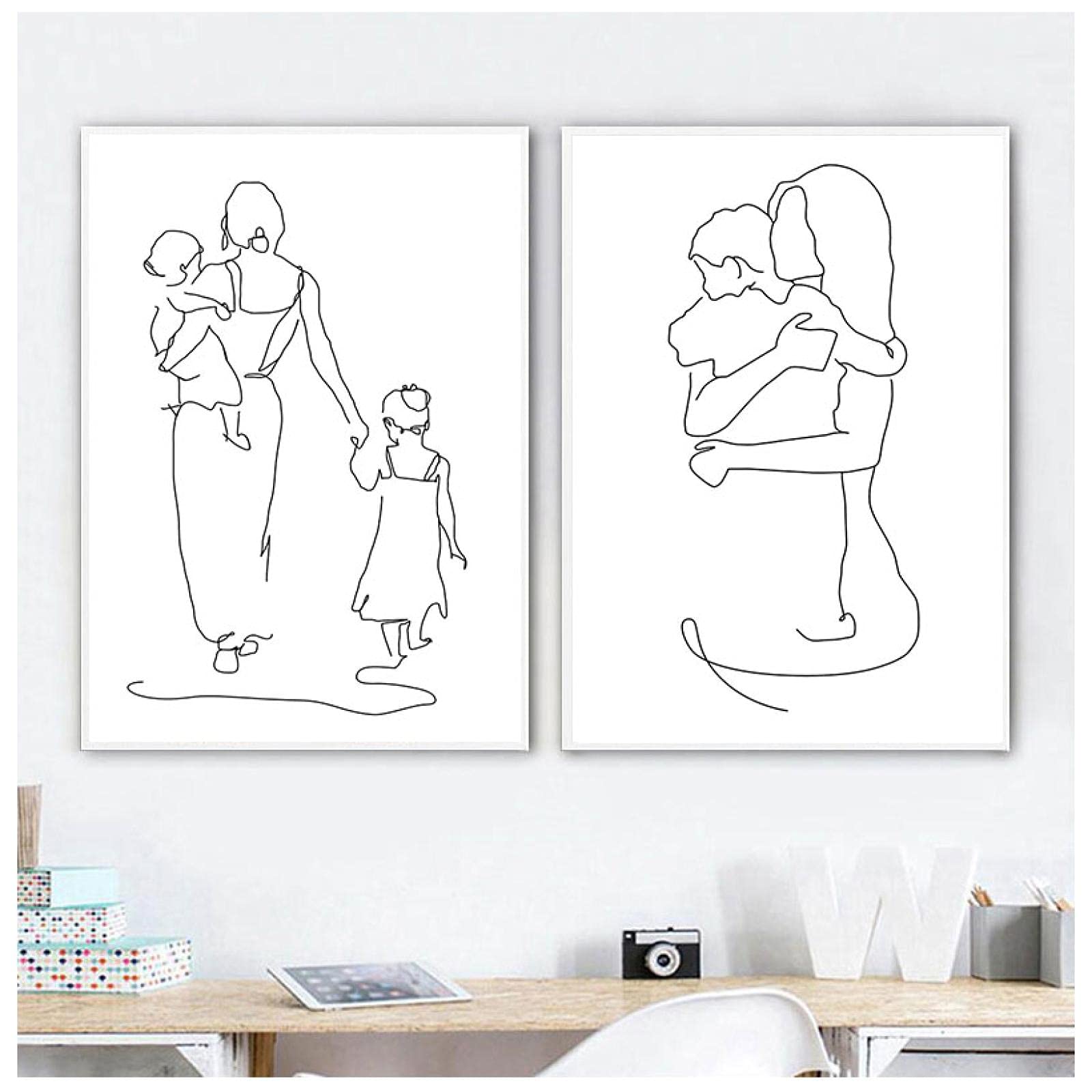 Mother And Son Drawing