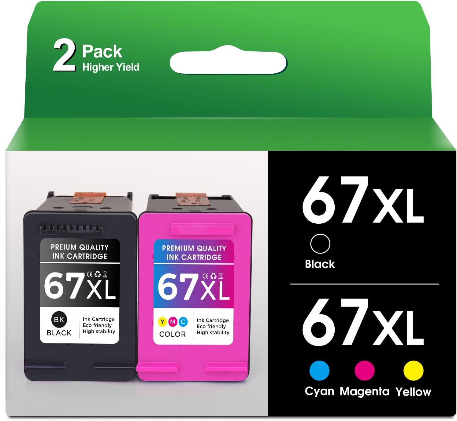 Amazon.com: HOTCOLOR 67XL Combo Pack Ink Replacement for hp Ink 67 for ...