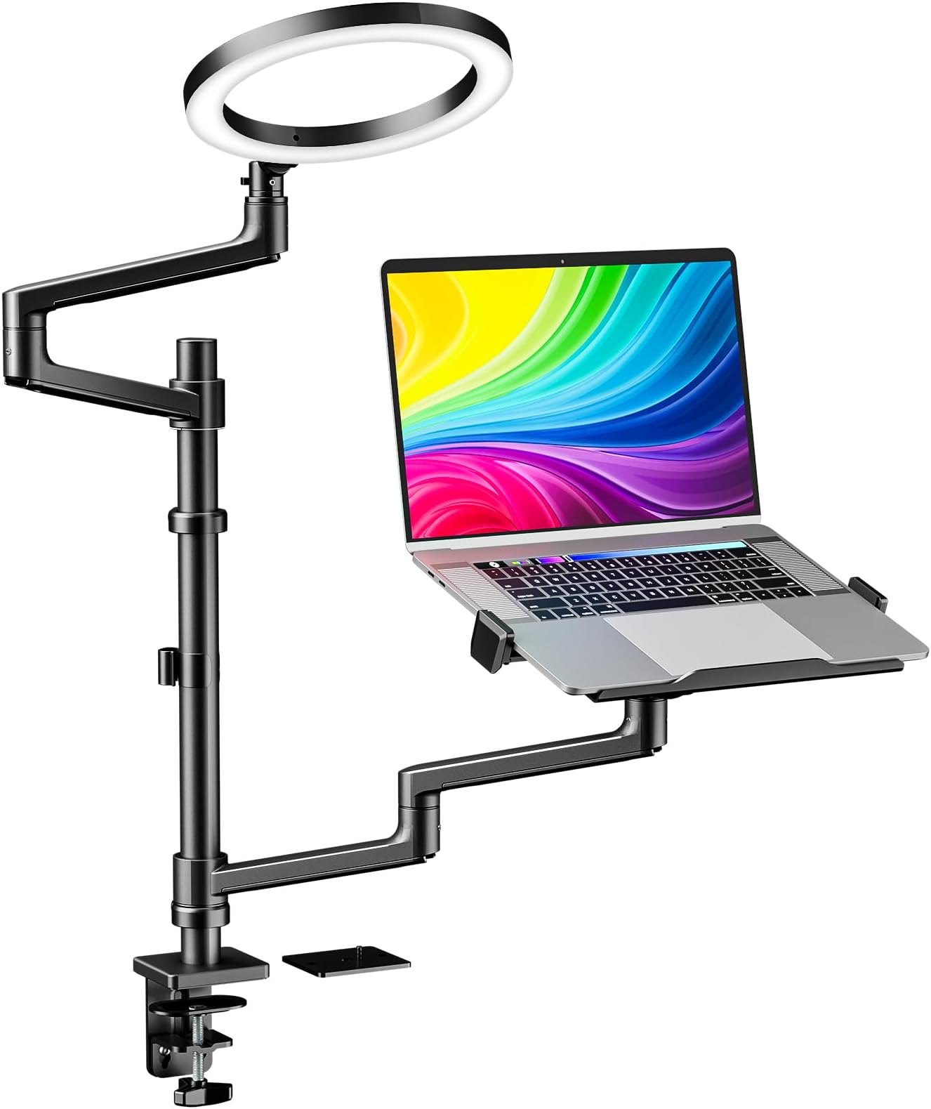 Amazon.com: WALI Laptop Desk Mount, Laptop Stand for Desk with 10" LED ...