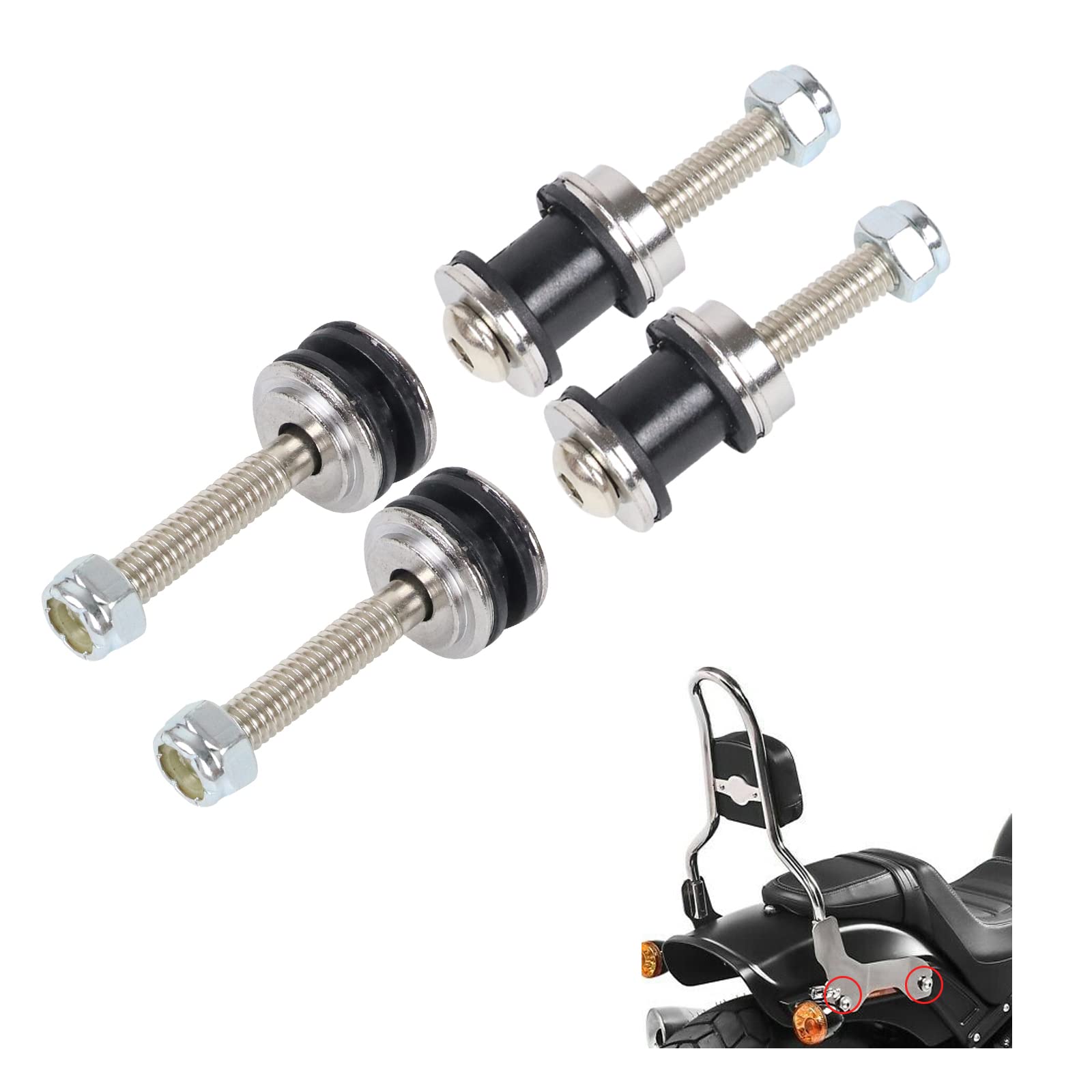 Amazon.com: AUFER Motorcycle Quick Release Detachable Sissy Bar ...