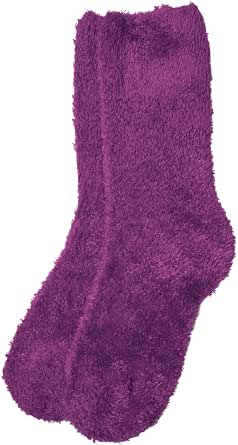 Amazon.com: Purple Soft and Warm Microfiber Fuzzy Socks : Clothing ...