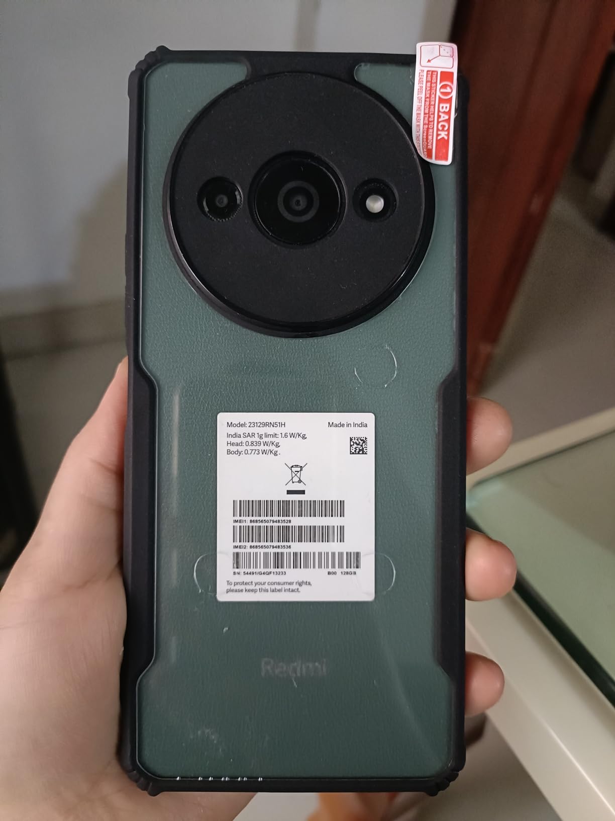 TheGiftKart Shockproof Crystal Clear Back Cover Case for Mi Redmi A3 ...