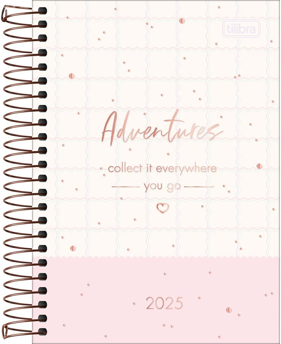 Tilibra - Agenda Espiral Diária 12,9 x 18,7 cm Soho 2025 - Xadrez e ...