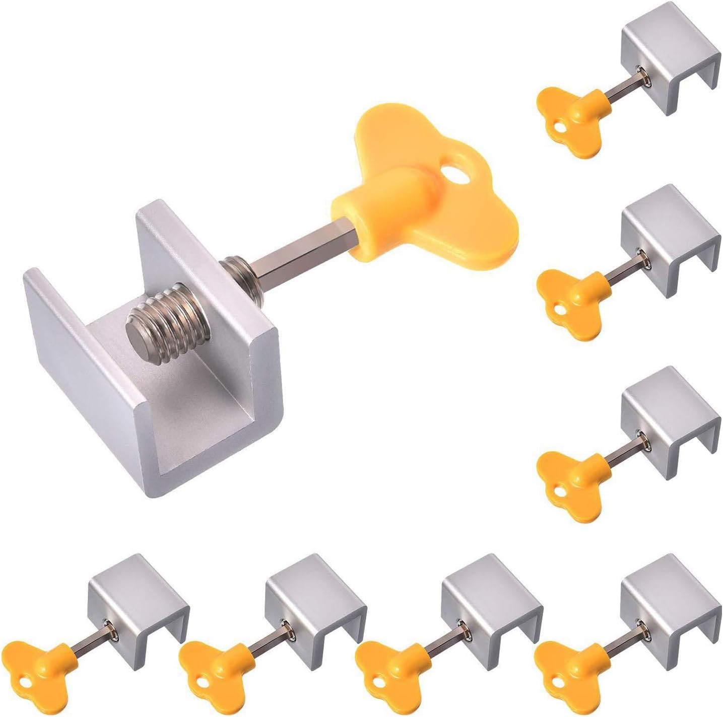 BDHRKTE 8 pcs Childproof Safety Window Lock Clamps, Adjustable Security ...