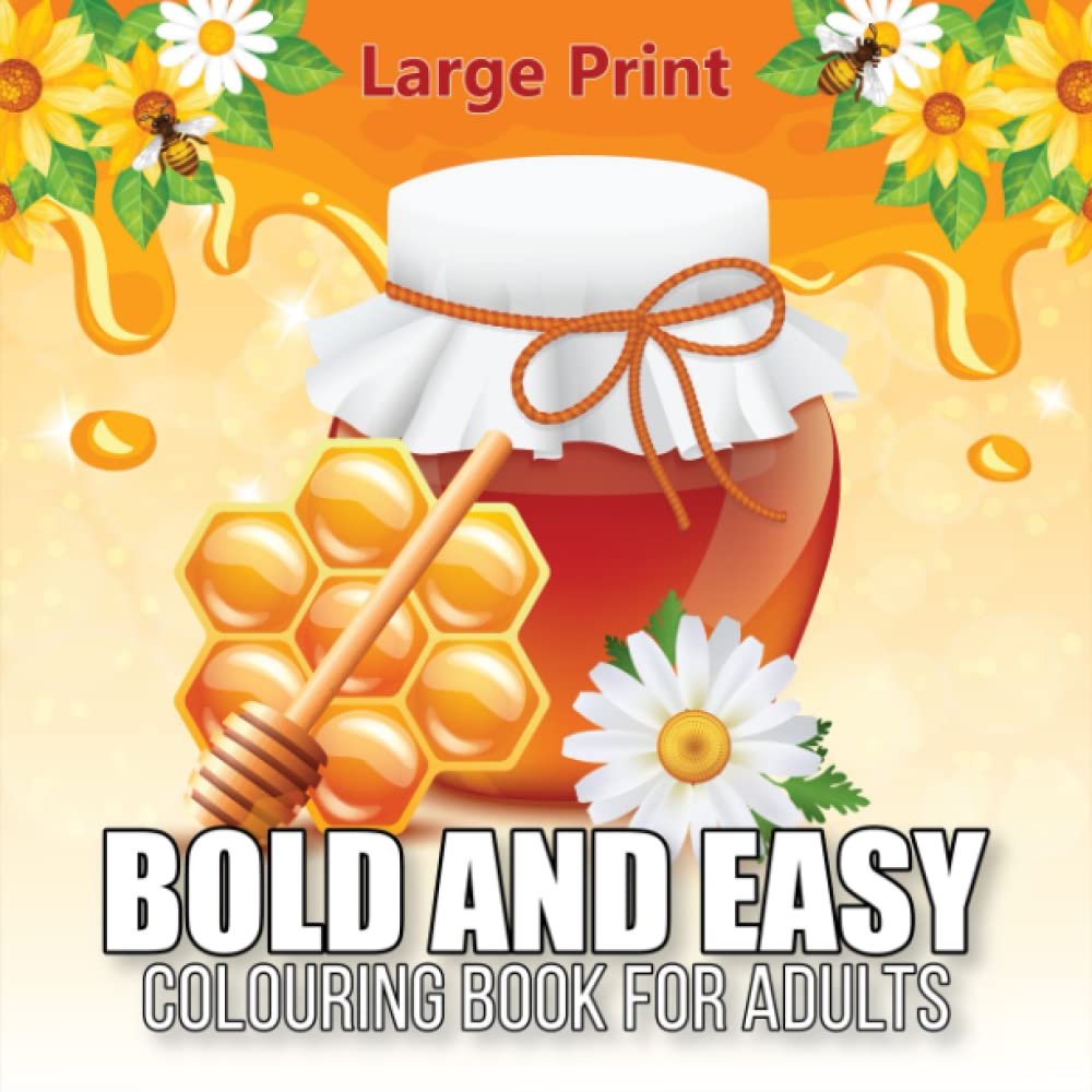 Amazon.com: Large Print Bold and Easy Coloring Book For Adults: 50 ...