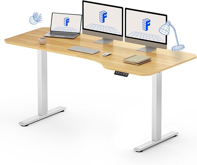 Amazon.com: FLEXISPOT Standing Desk 63 x 30 Inch Adjustable Height Desk ...