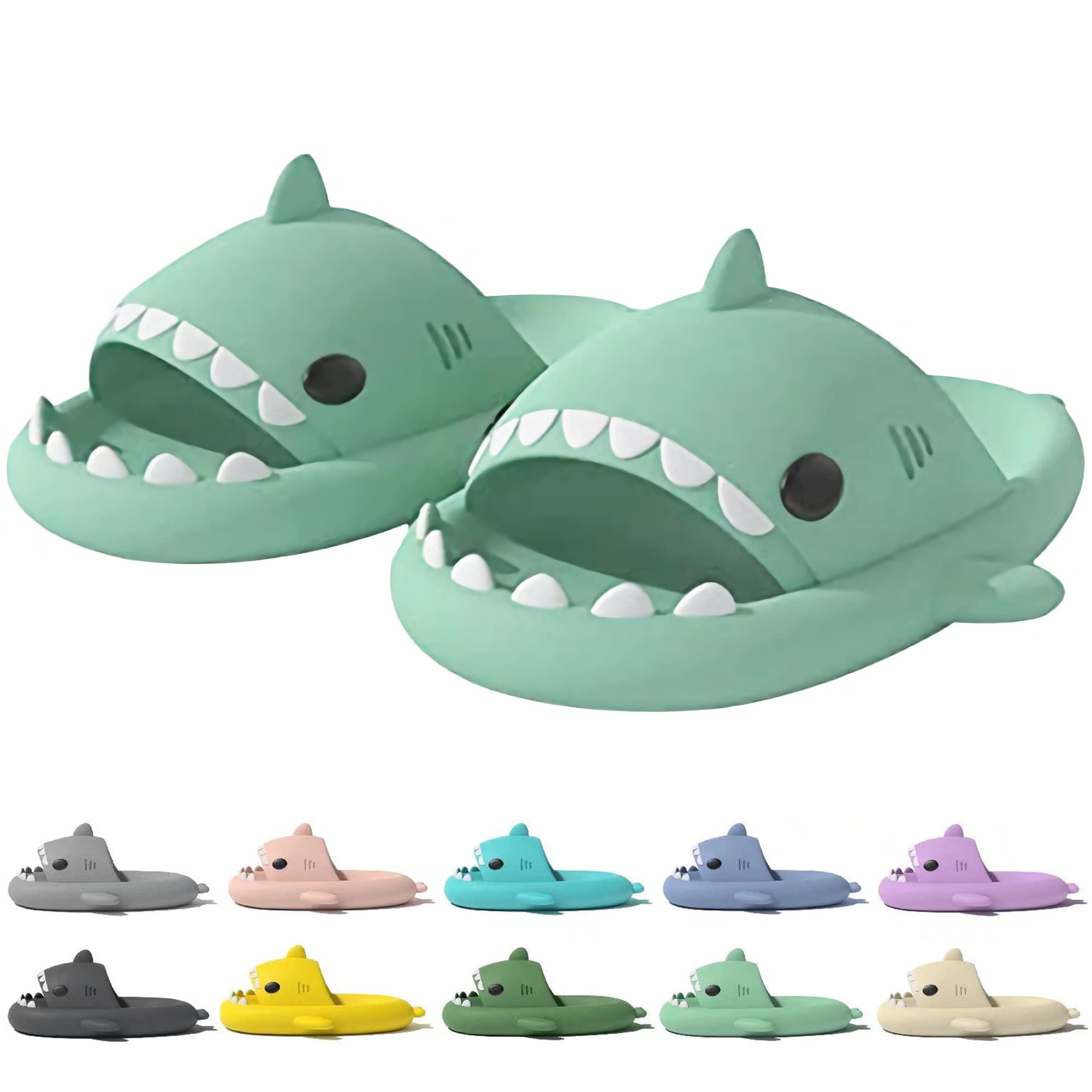 Snapklik.com : Rosyclo Shark Slides For Women And Men, Cute Shark ...