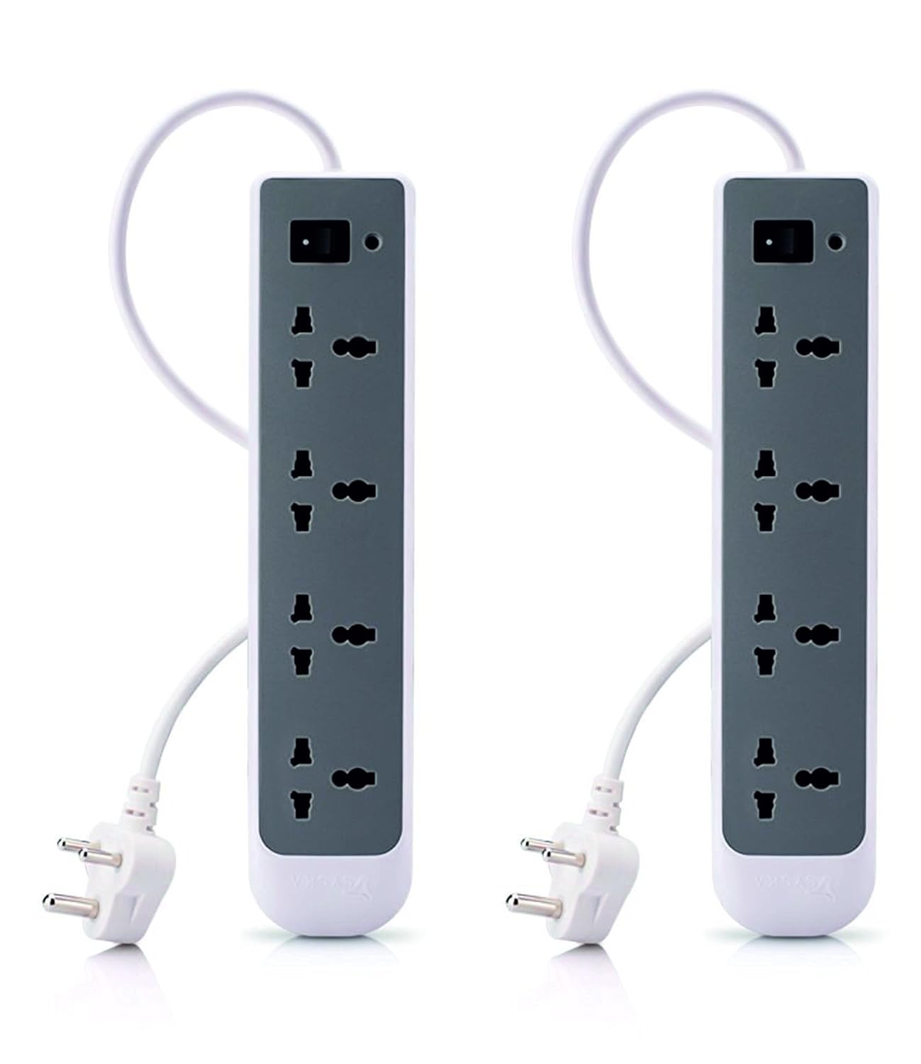 SYSKA 4 Way Extension Board Surge Protector (Grey) - Pack of 2 : Amazon ...