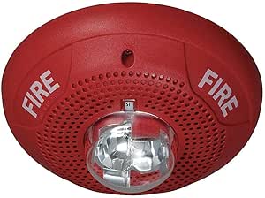System Sensor Speaker Strobe, Ceiling, Std Candela, Red : Buy Online at ...