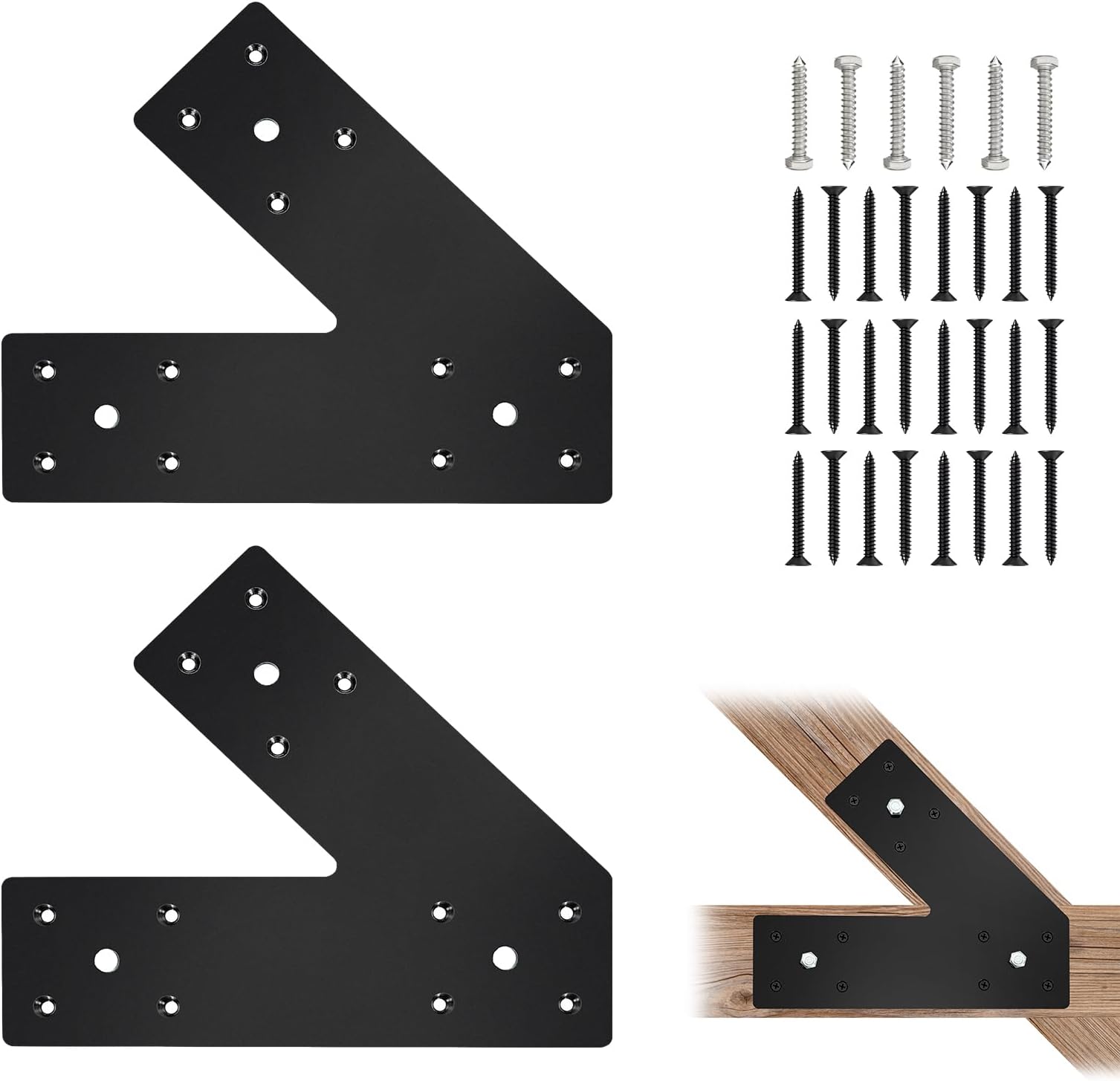 Amazon.com: ITeVe.GD 10" x 3" 45 Degree Pergola Hardware Brackets ...