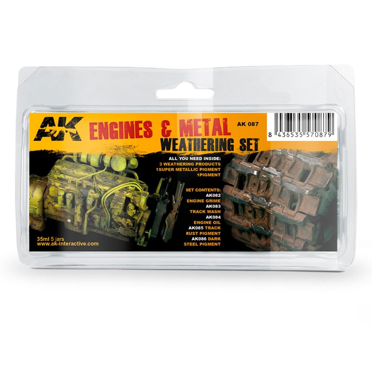 Amazon.com: Engines & Metal Enamel Paint Set (82, 83, 84, 85, 86) AK ...