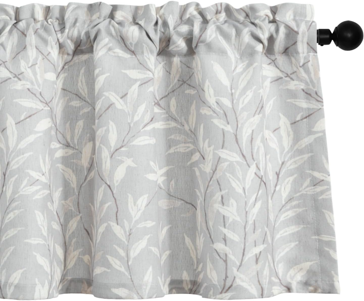 Amazon.com: VOGOL Grey Window Valances for Farmhouse, 1 Panel Leaves ...