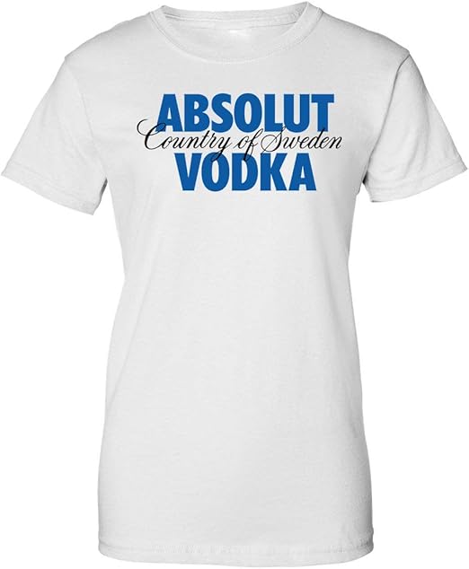 Wicked Design Absolut Vodka Logo Women's T-Shirt X-Large White : Amazon ...