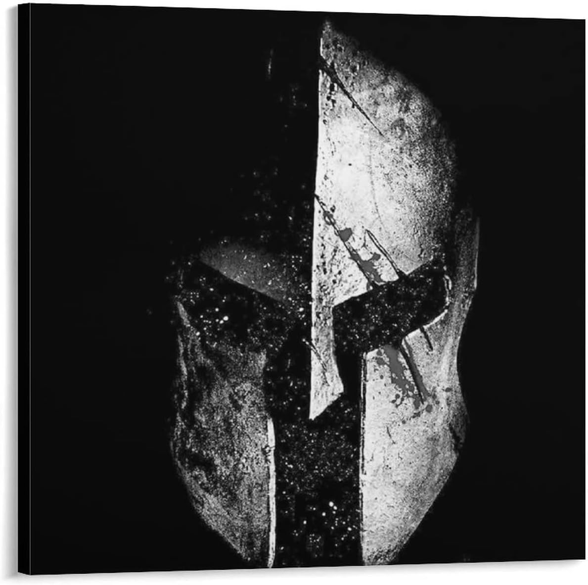Amazon.com: Living Room Wall Art, Canvas Print, Spartan Helmet Molon ...