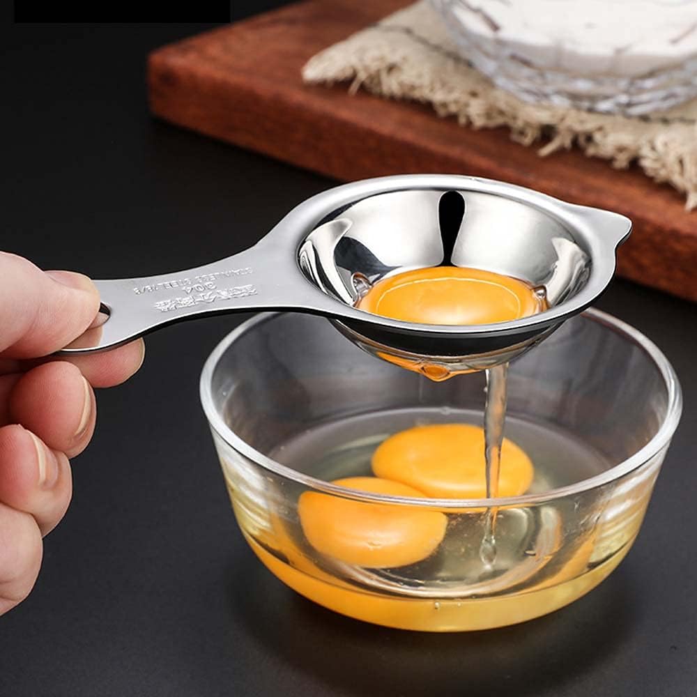 Egg Separator, Stainless Steel Separator, Yolk & Egg White Filter ...