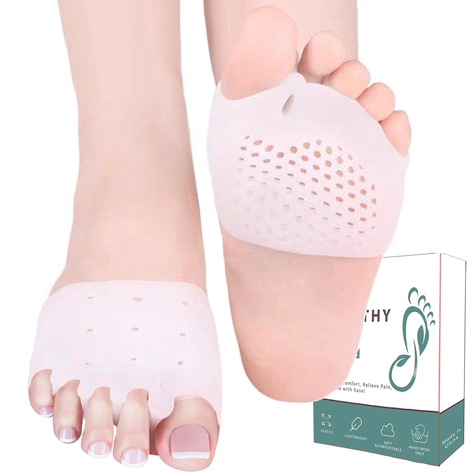 Metatarsal Pads For Women and Men, Ball of Foot Cushions with Toe ...