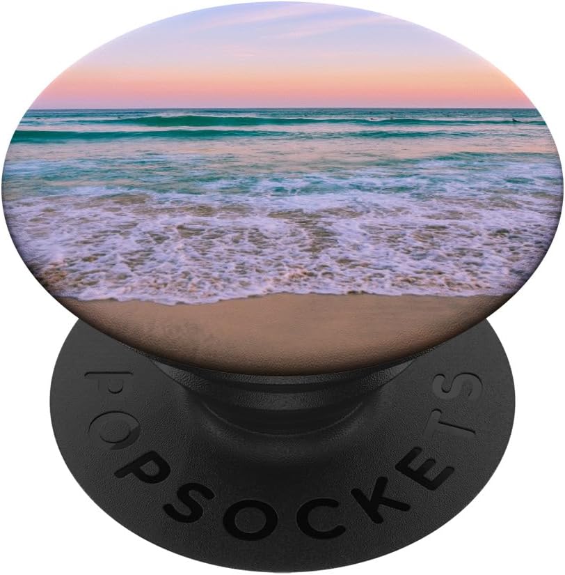 Amazon.com: Beach Ocean Sunset Wave - Tropical Sand PopSockets Adhesive ...