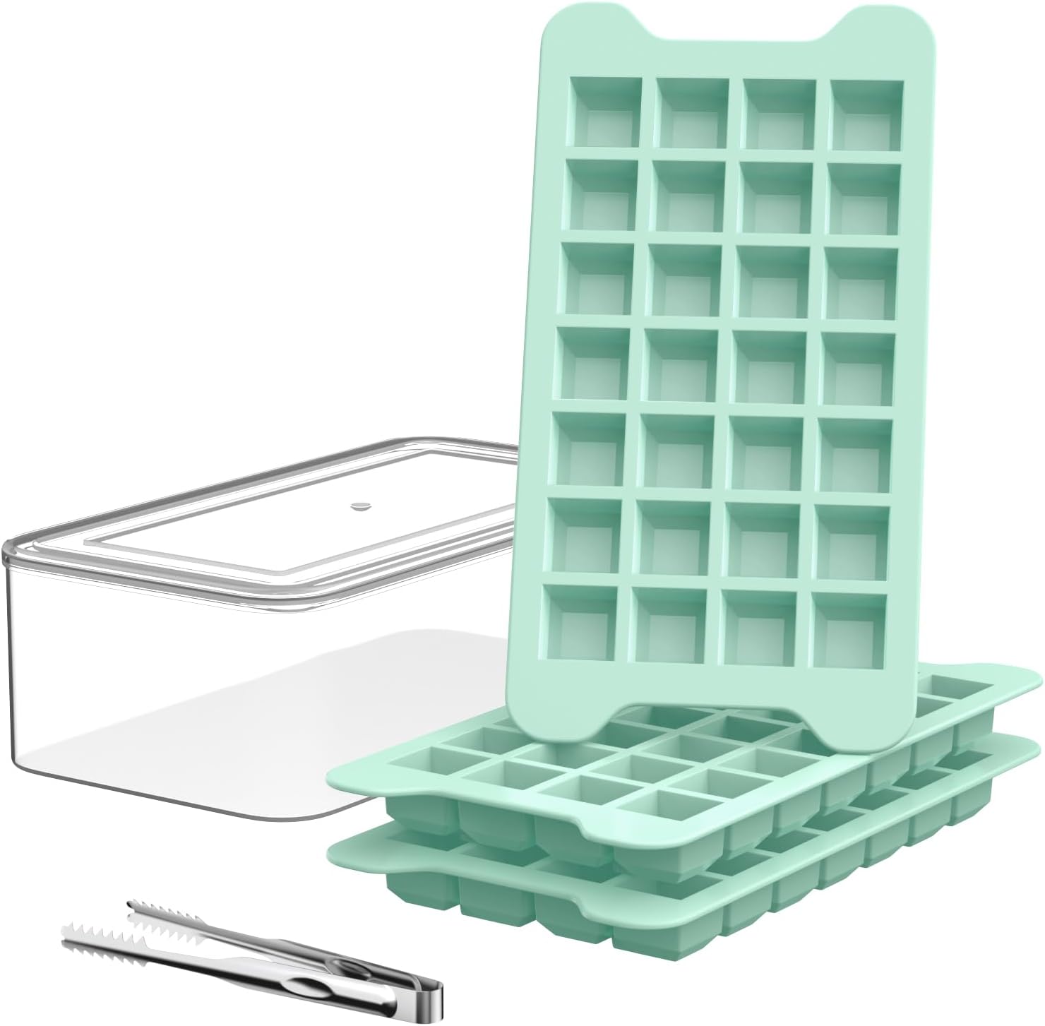 Amazon.com: Ice Cube Tray for Freezer with Bin: FDDBI 1Inch Easy ...