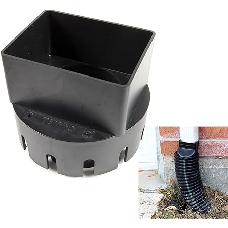 USA Made Premium Rain Gutter Downspout Adapter (3" x 4" Inch Roof Rain ...