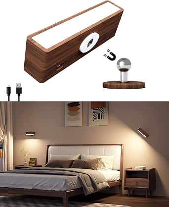 DetarZinLED Wall Light without Power Connection, 1 Piece Wall Lamp ...