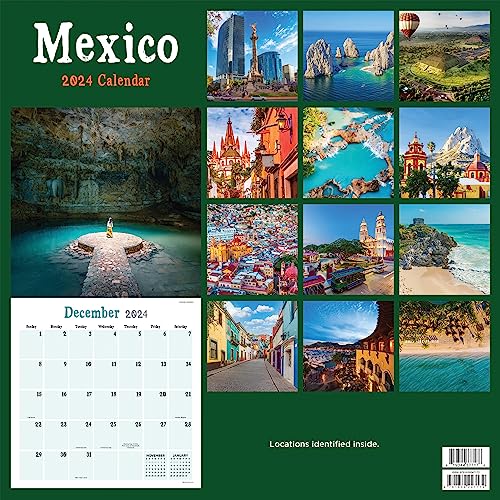 Snapklik.com : TF PUBLISHING 2024 Mexico Wall Calendar Large Grids For ...