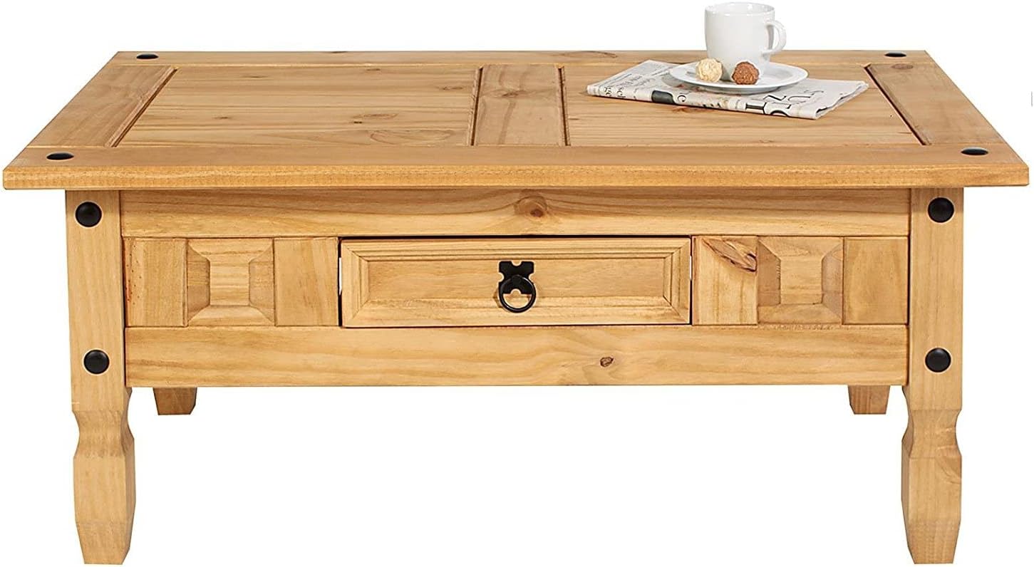Corona Console Table 1 Drawer Hall Table Mexican Solid Pine Wood ...