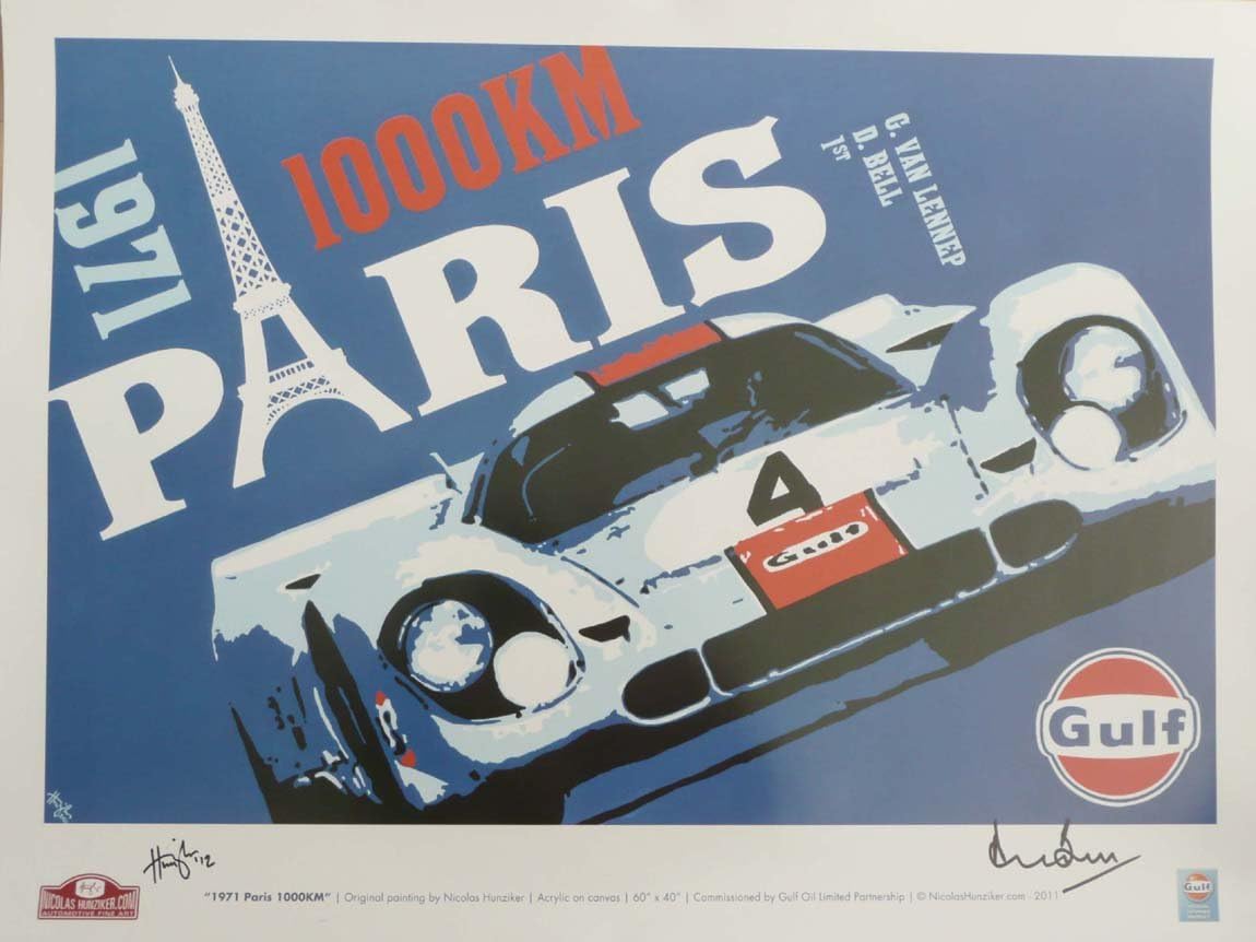 Amazon.com: Nicolas Hunziker Gulf Porsche 917 - Paris 1000 Km 1971 ...