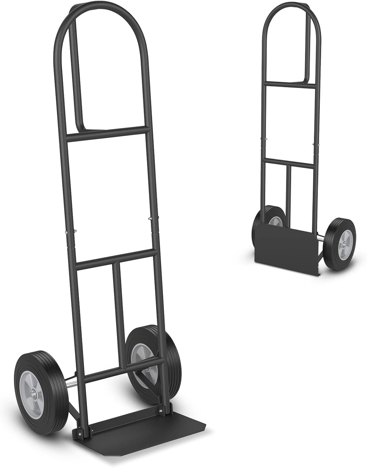COSTWAY P-Handle Sack Truck, High Back Steel Sack Barrow with Foldable ...