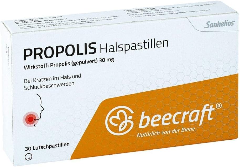 BEECRAFT Propolis Halspastillen 30 St : Amazon.de: Drogerie & Körperpflege