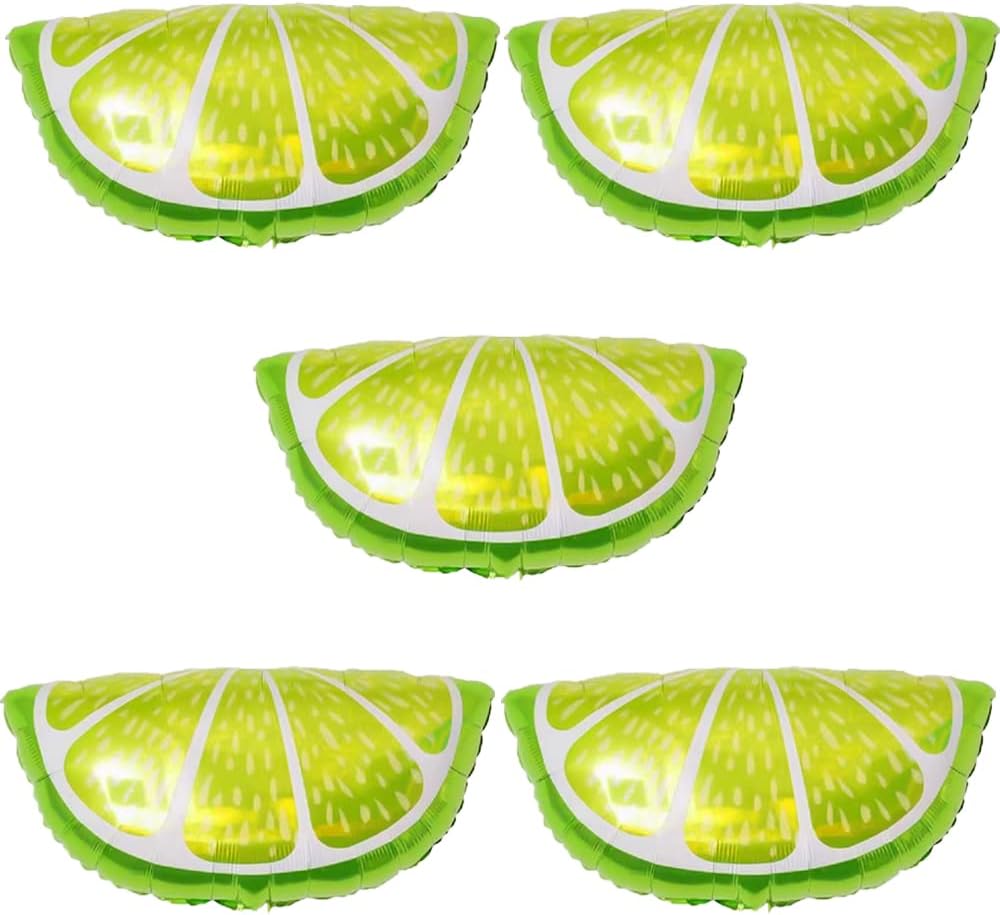 Amazon.com: HORUIUS Lemon Fruit Balloons Green Lemon Foil Mylar ...