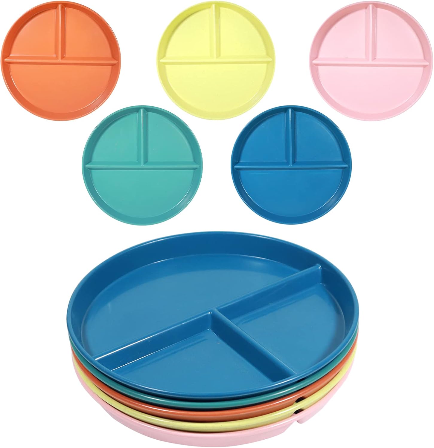 Amazon.com | YUESHENGHAO 9-Inch Portion Control Plate For Adults ...