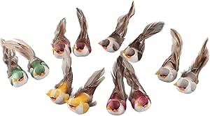 Amazon.com: Kukyller 12PCS Artificial Foam Birds Clips, Fake Birds ...