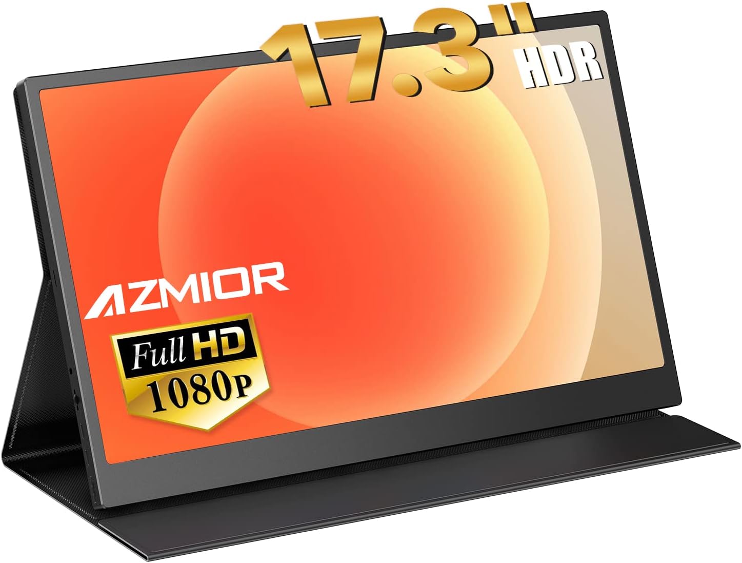 Portable Monitor 17.3’’ 1080P with VESA, AZMIOR Travel Screen Matte ...