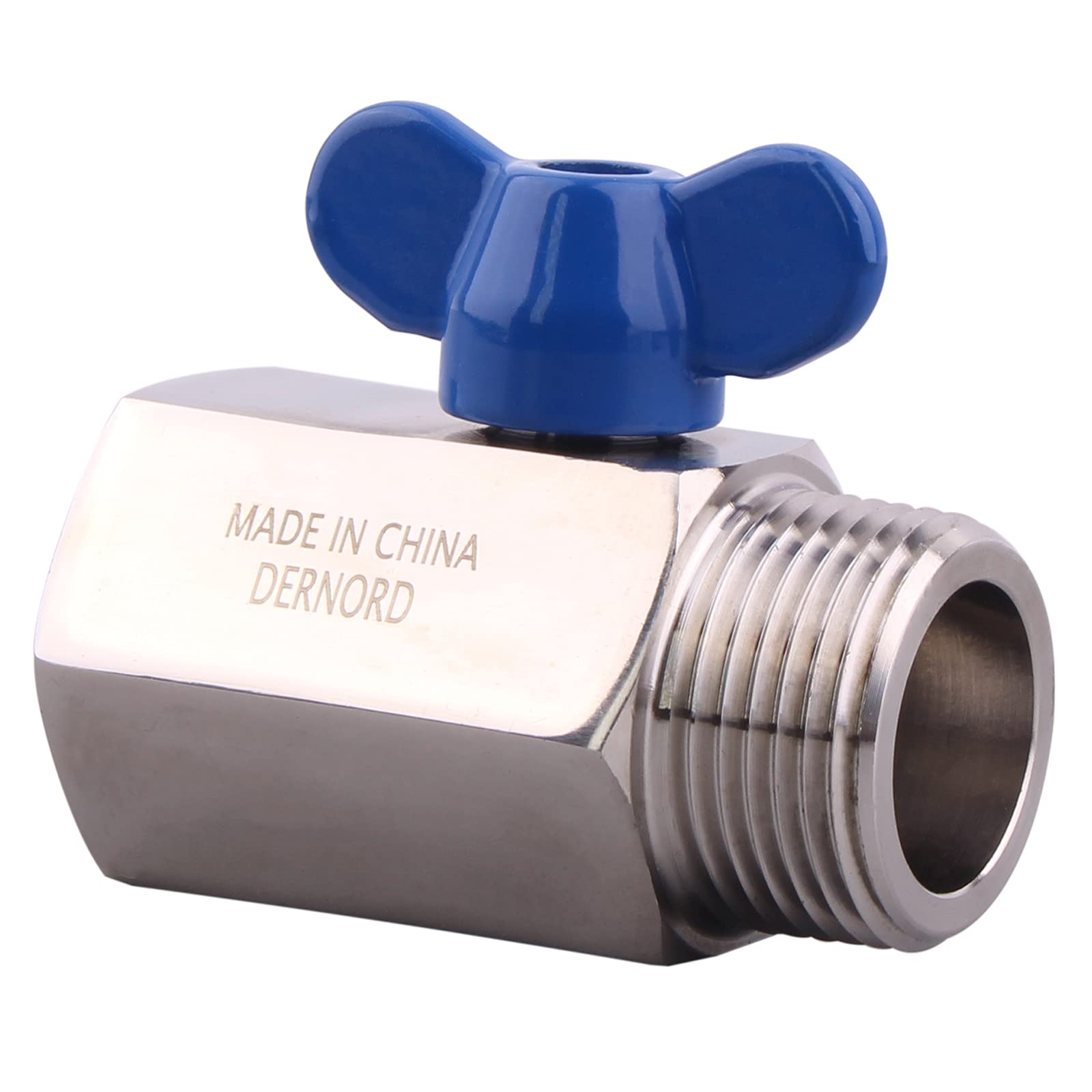 Snapklik.com : DERNORD Stainless Steel Mini Ball Valve NPT Thread