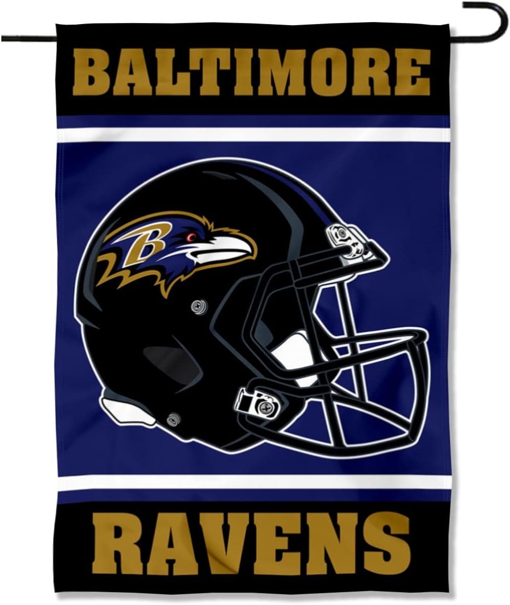 Amazon.com : Baltimore Ravens Helmet Double Sided Garden Banner Flag ...