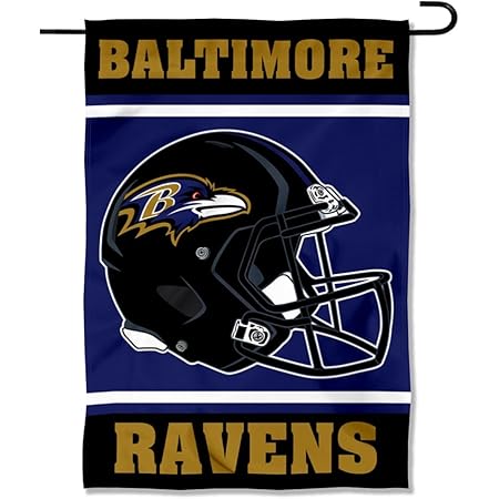 Amazon.com : Baltimore Ravens Helmet Double Sided Garden Banner Flag ...