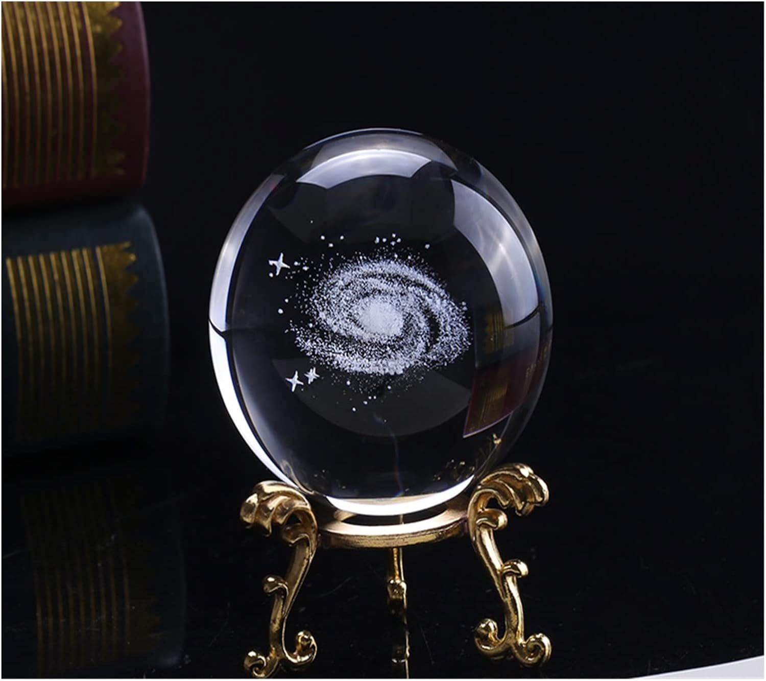 Amazon.com: HIKJE Circular Galaxy 3D Carved Transparent Crystal Glass ...