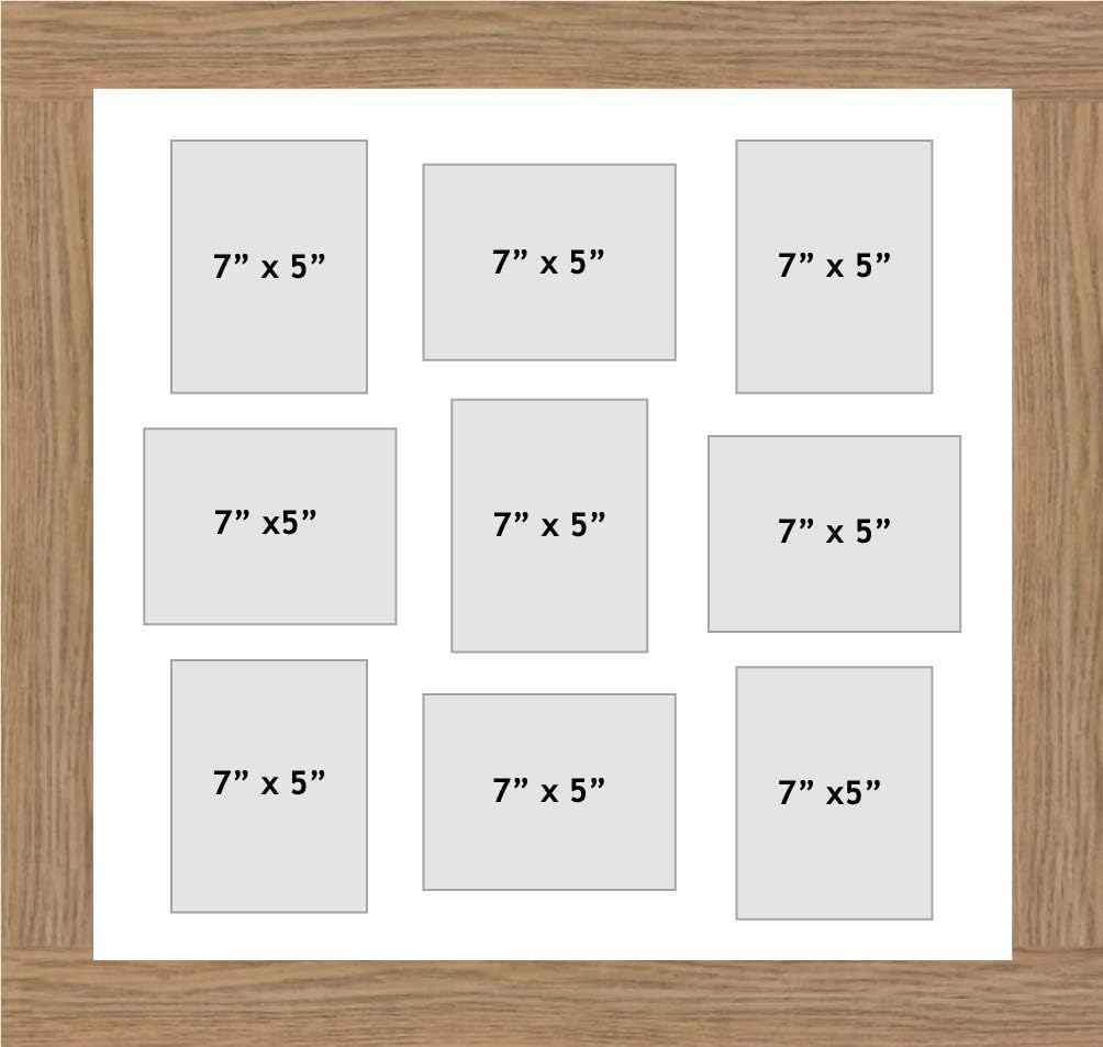 Kwik Picture Framing | MULTI APERTURE PHOTO FRAME FITS 9 7x5 PHOTOS ...