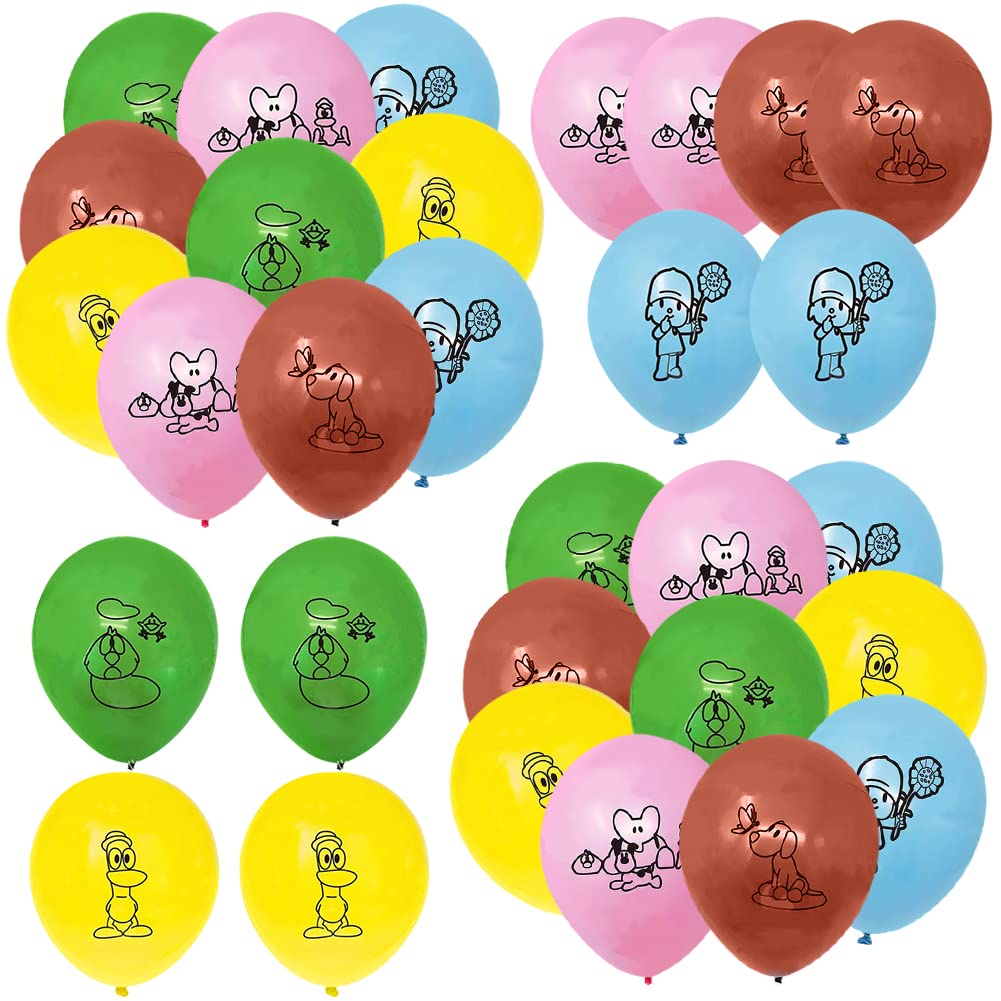 30 Pieces Pocoyo Balloon Little P Youyou Cartoon Party Decorations ...
