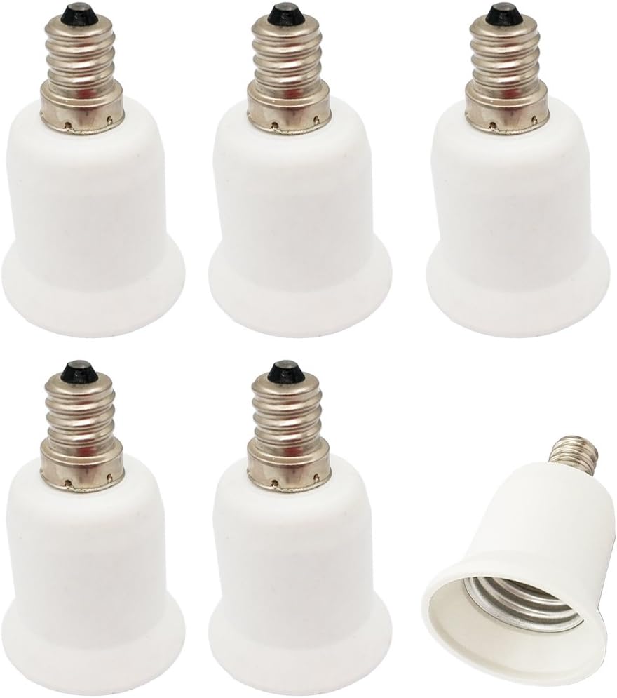 Amazon.co.jp: E-Simpo E12→E26/E27へのアダプター ランプベース変換器 シャンデリアソケット(E12)からミディアムソケット(E26/E27)へ変換 Z1036 ...
