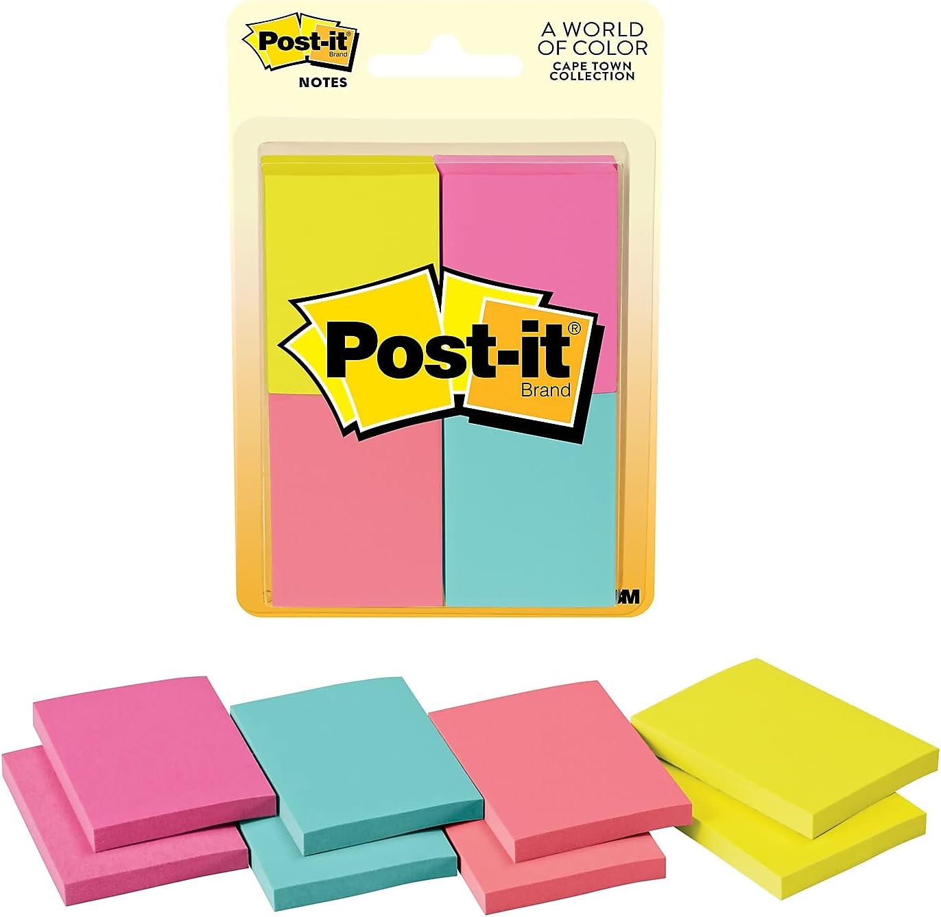 Amazon.com : Post-it Mini Notes, 1 3/8 x 1 7/8 in, 24 Pads, America's ...
