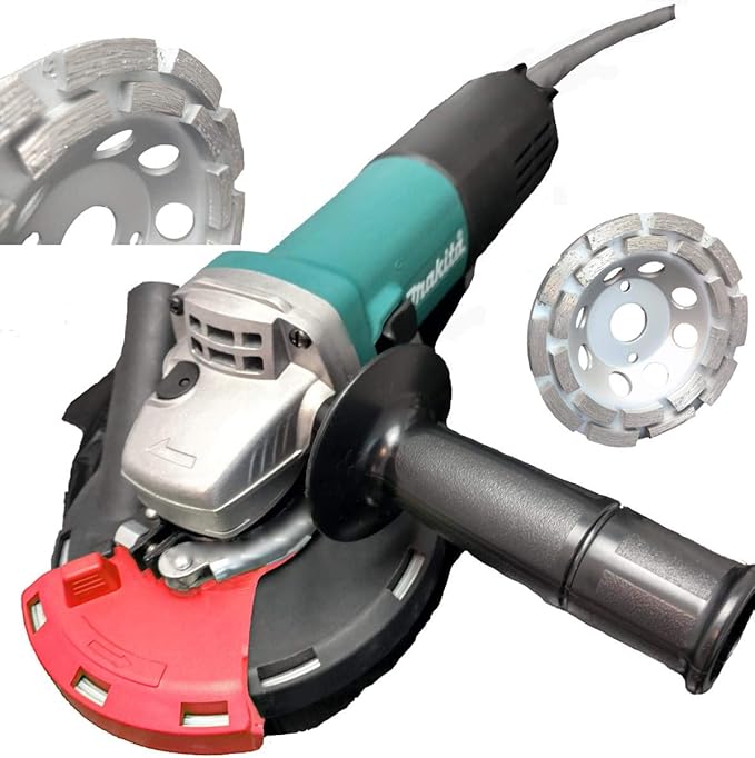 Makita Set betonschuurmachine, haakse slijper + WM-afzuigkap + 2 x ...