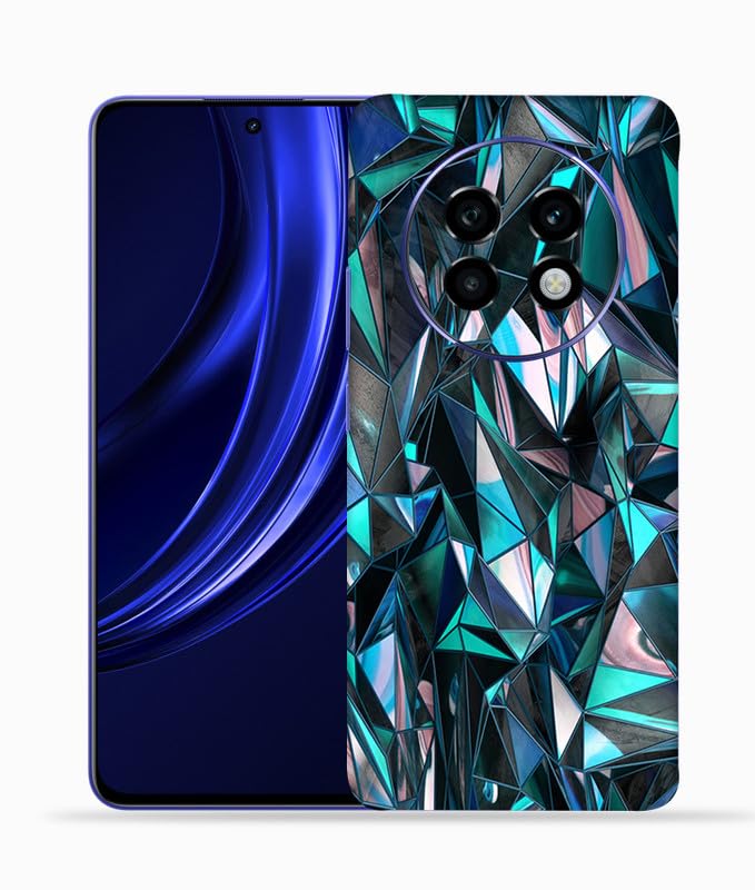 Amazon.in: Buy OggyBaba Polygon Blue Mobile Skin - Premium Matte Finish ...