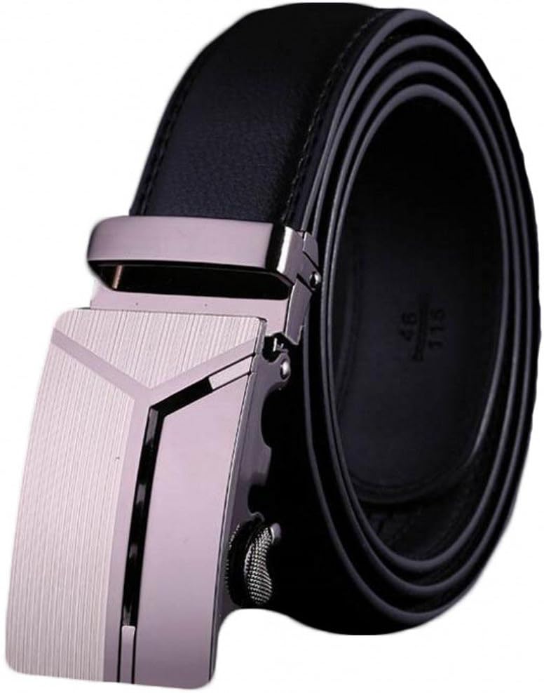 Amazon.com: Soft Direct Men's Leather Belt Sliding Buckle 35mm Ratchet ...
