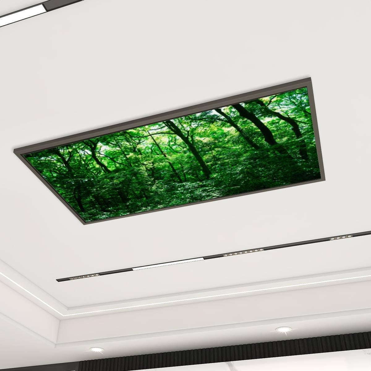 AFWADFWA Decorative Fluorescent Light Covers for Ceiling Lights Forest ...