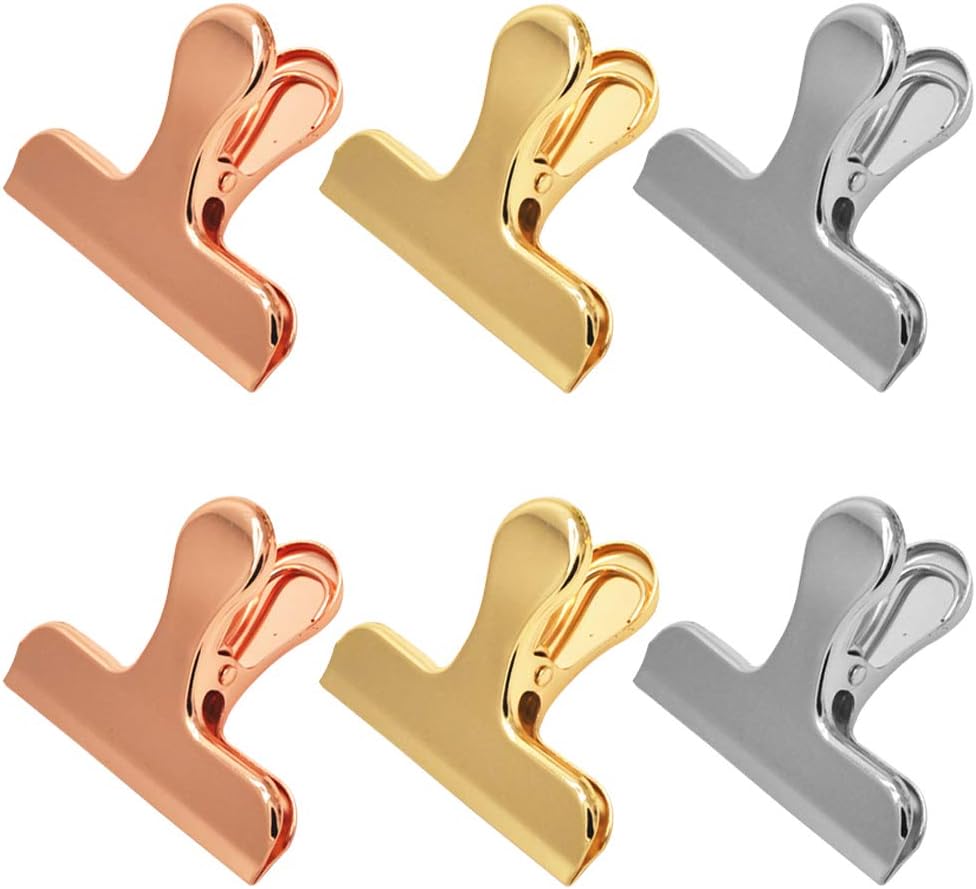 Amazon.com: Set of 6, Heavy Duty Stainless Steel Bag Clips, SourceTon 3 ...