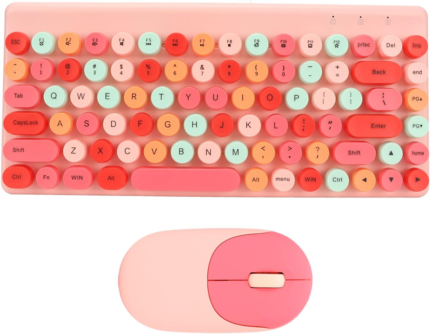 Luqeeg Teclados Inalámbricos de 2,4 GHz, Combo de Teclado y Mouse ...