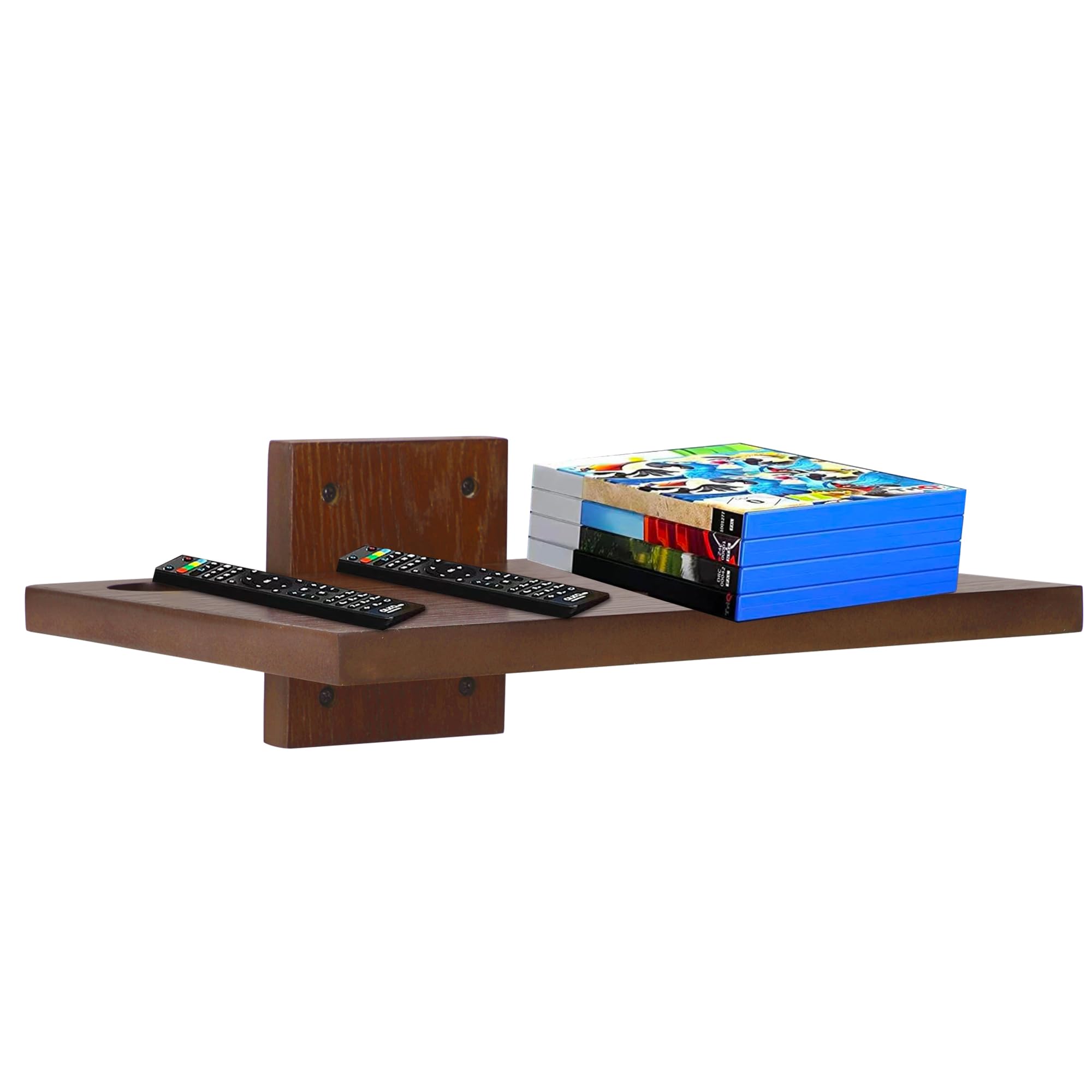 Amazon.com: NIUBEST Floating Projector Wall Mount TV Shelf,Wooden Wall ...