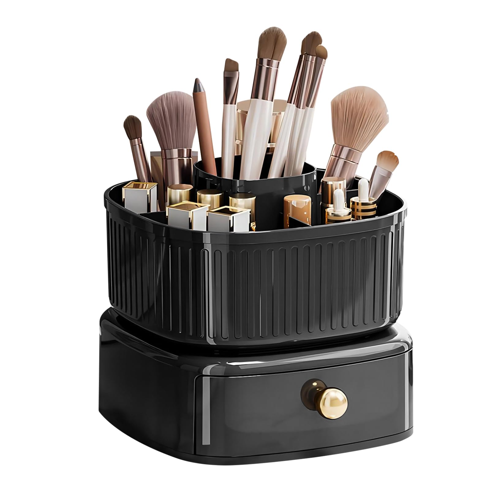 Amazon.com: DASITON Stackable Makeup Organizer,Makeup Brush Holder With ...